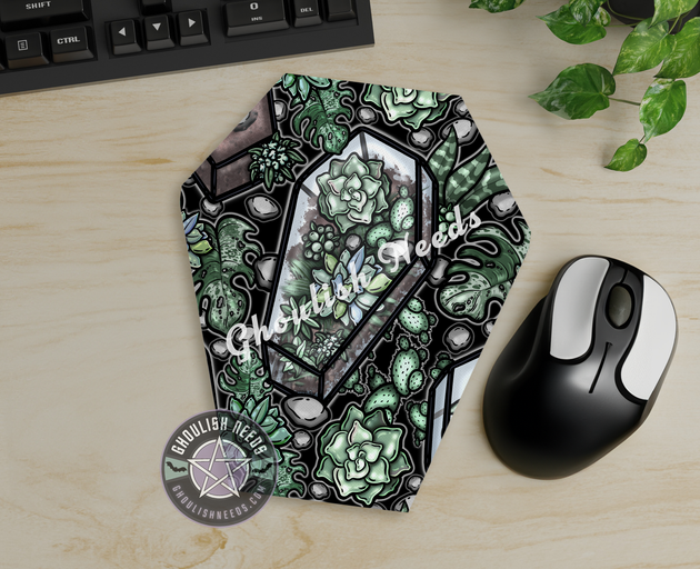 Plant Witch Coffin shaped Mousepad